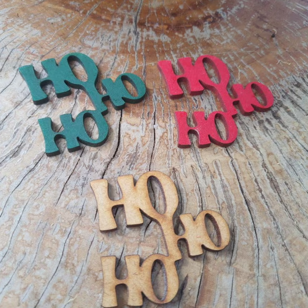 Aplique ''HoHoHo'' - Amarelo Claro